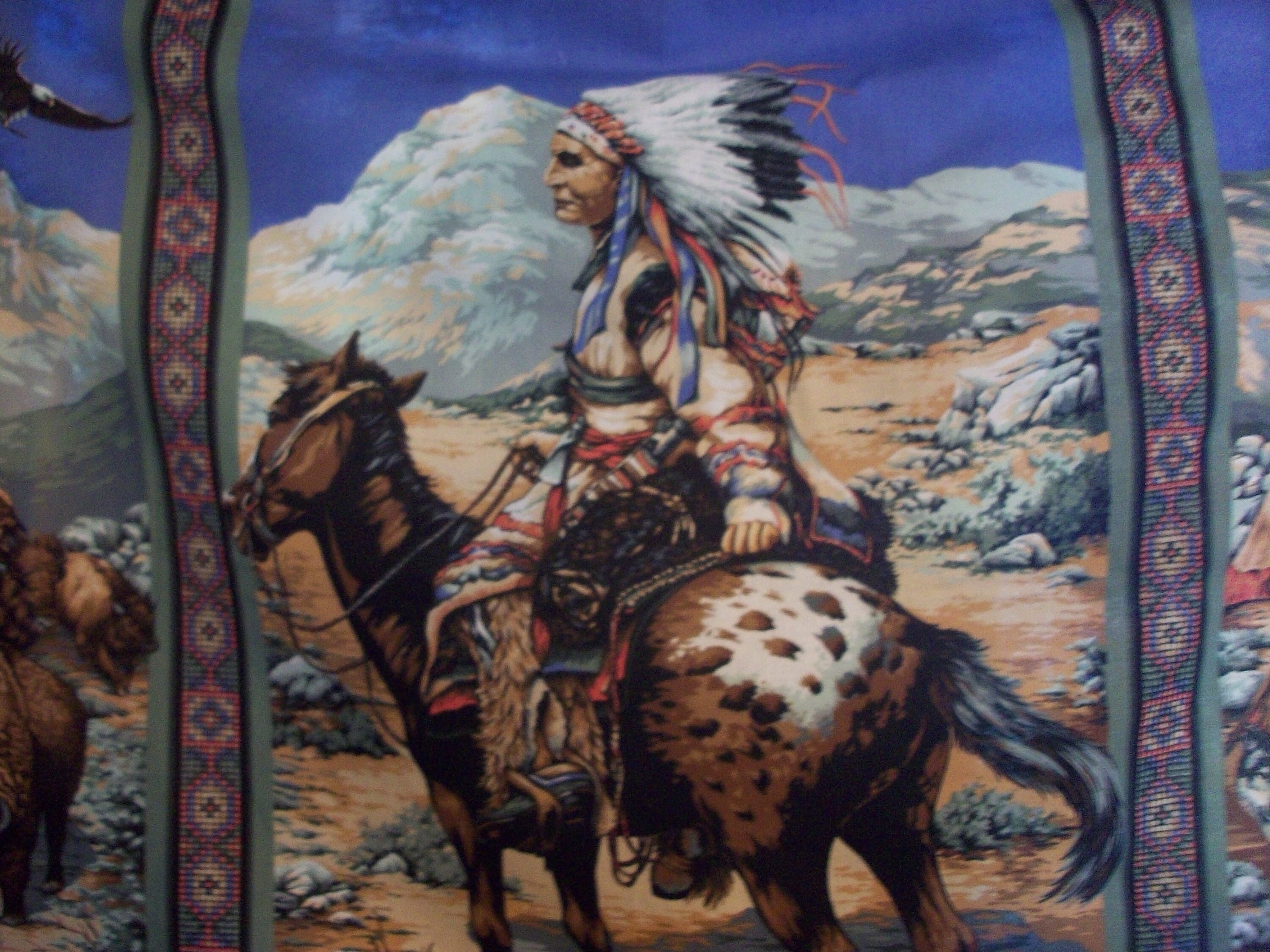 Native American Design Fabric Sewing Panel By Springs Etsy