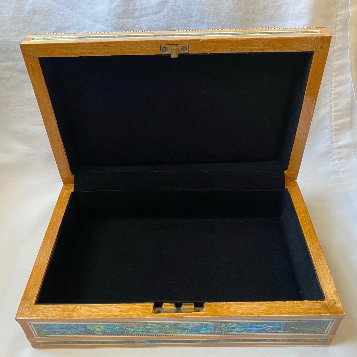 Egyptian Mother of Pearl Paua Shell Handmade Beech Wood Inlaid Jewelry ...