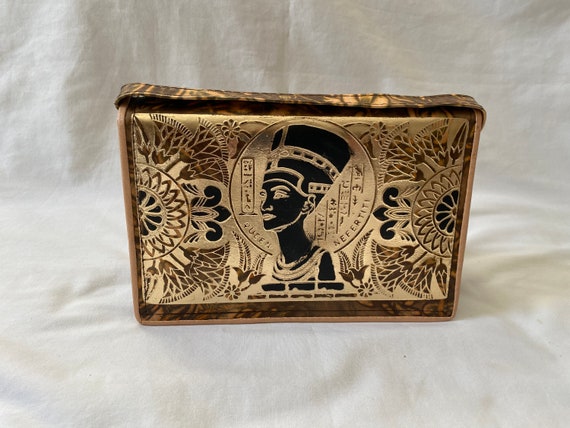 Egyptian Camel Leather Woman Purse Bag Brown Gold Horus Osiris | Etsy