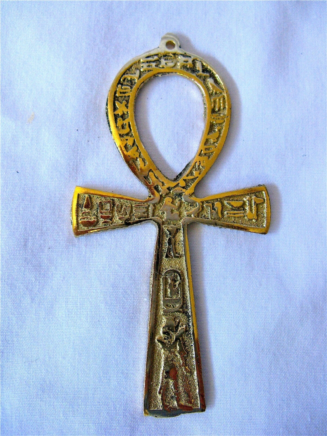 Egyptian Brass Ankh "key of Life" Engraved Hieroglyphics Handmade ...