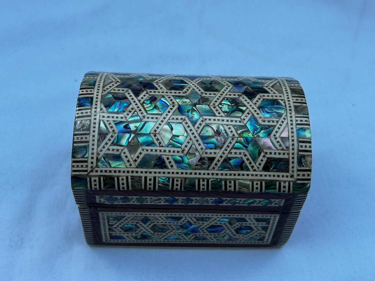 Egyptian Inlaid Treasure Paua Shell Beech Wood Star Design Handmade ...