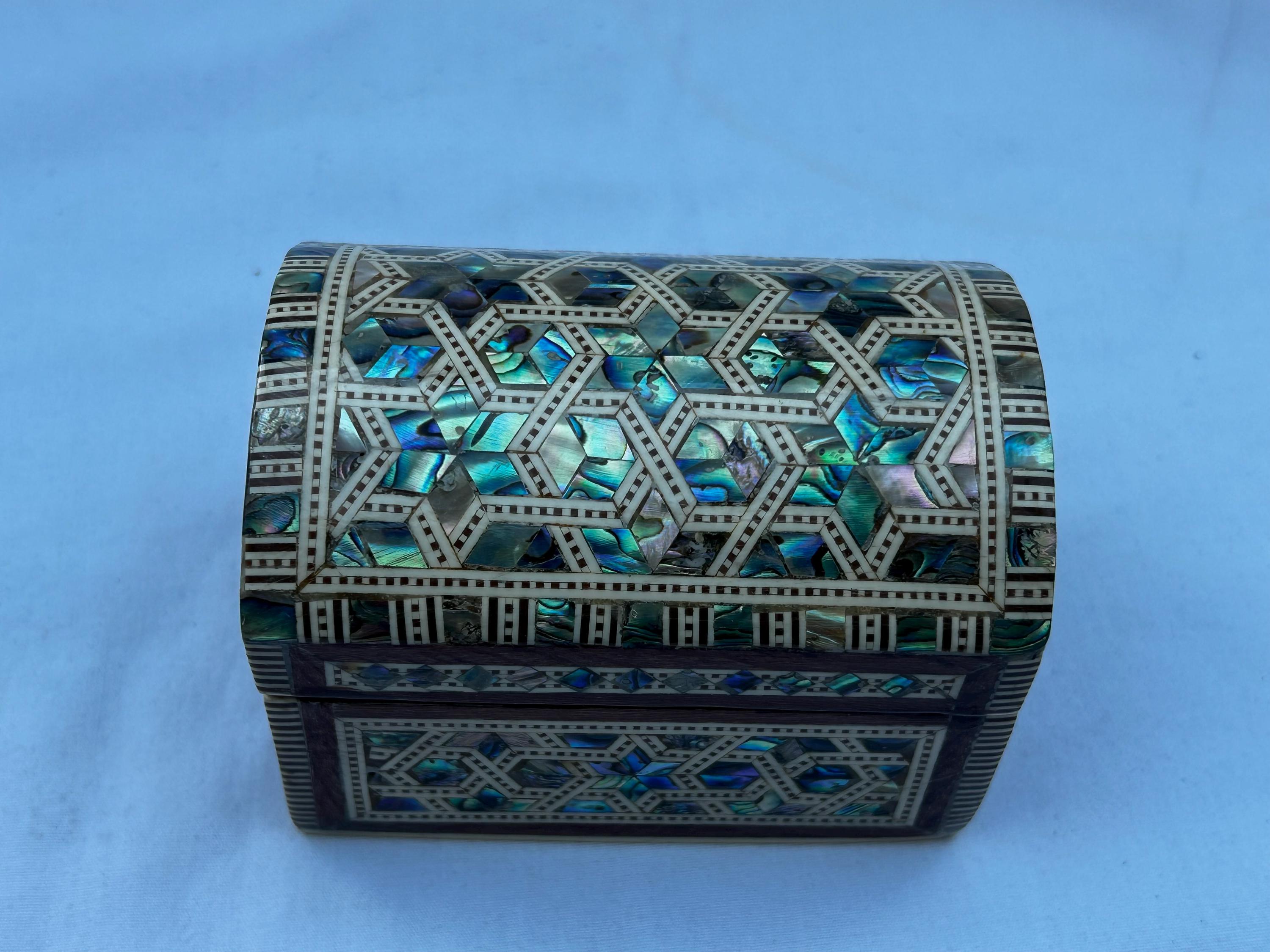 Egyptian Inlaid Treasure Paua Shell Beech Wood Star Design Handmade ...