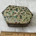 Egyptian Inlaid Paua Shell Stars Hexagonal Jewelry Box Handmade Green ...