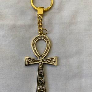 Egyptian Brass Ankh Key of Life Engraved Handmade Hieroglyphics ...