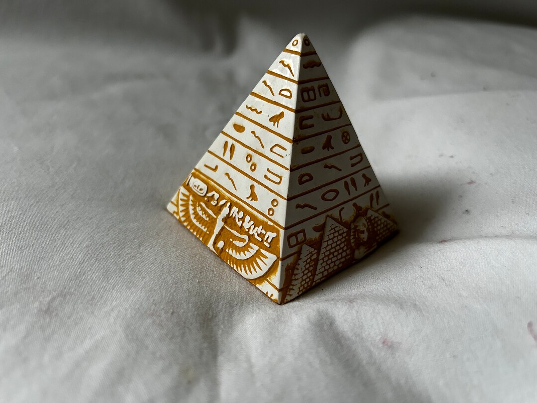 Egyptian Resin & Basalt Pyramid Horus Scribe Anubis Isis Different ...