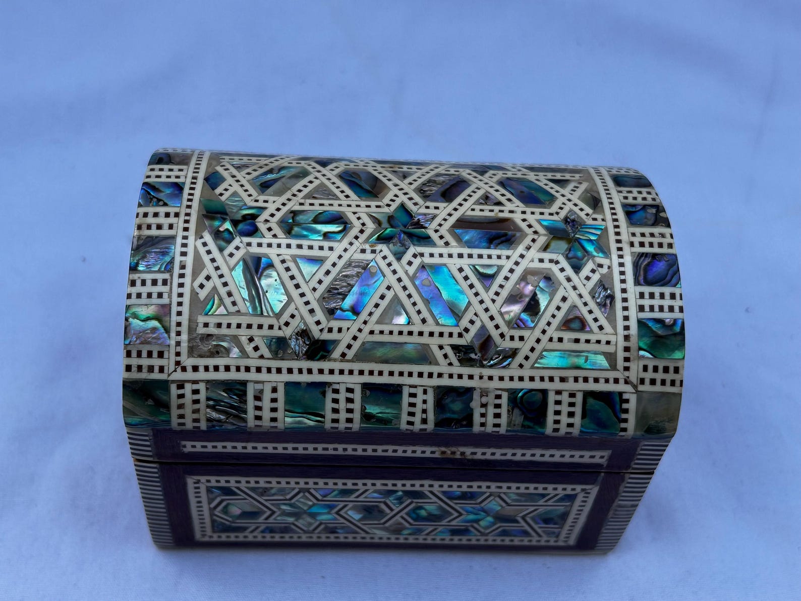 Egyptian Inlaid Treasure Paua Shell Beech Wood Star Design Handmade ...