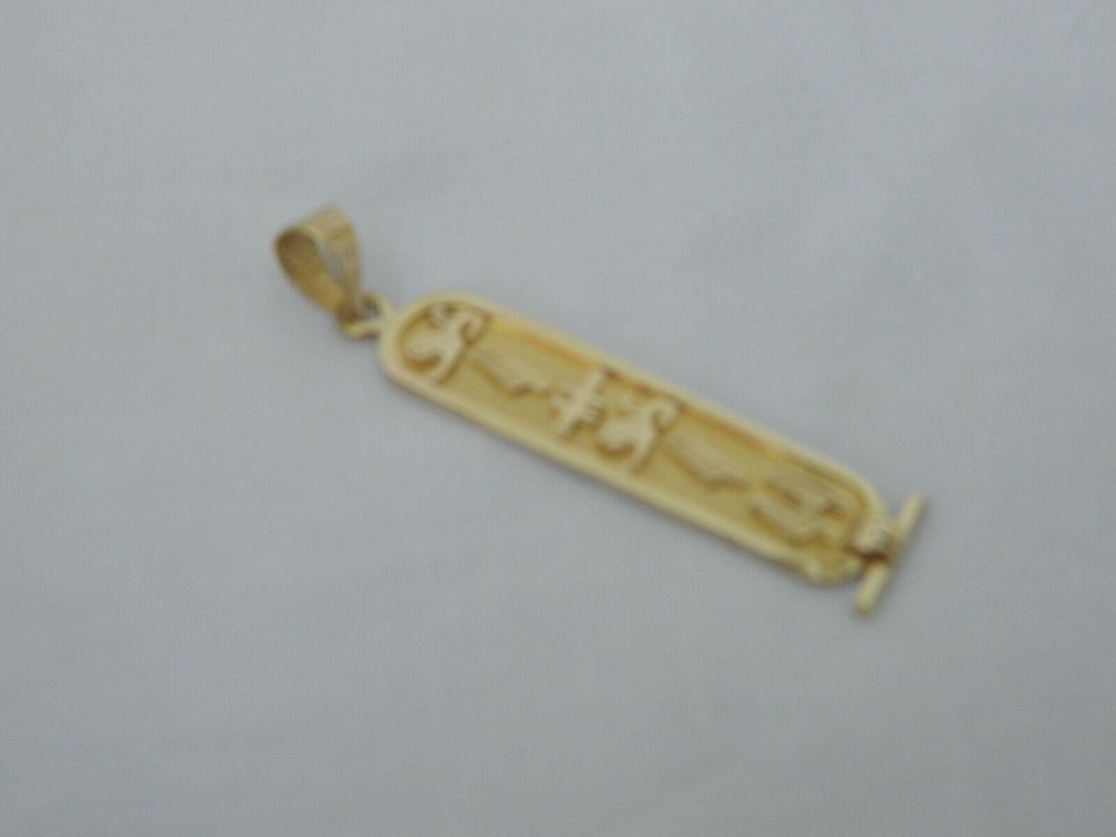 Egyptian Personalized Name Double Sided 18K Gold Cartouche in ...