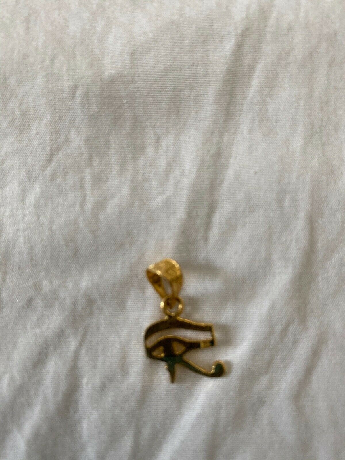 Egyptian Eye of RA 18K Yellow Gold Pendant 0.5" Wide Very Unique #23 ...