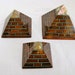 Small Egyptian Wooden Pyramid Set Inlaid Pau Shell Brown 3 Pieces 2.25 ...