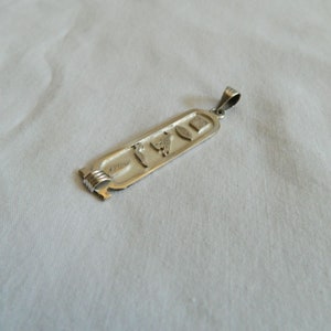 Egyptian Personalized Name Silver Solid One Sided Cartouche in ...