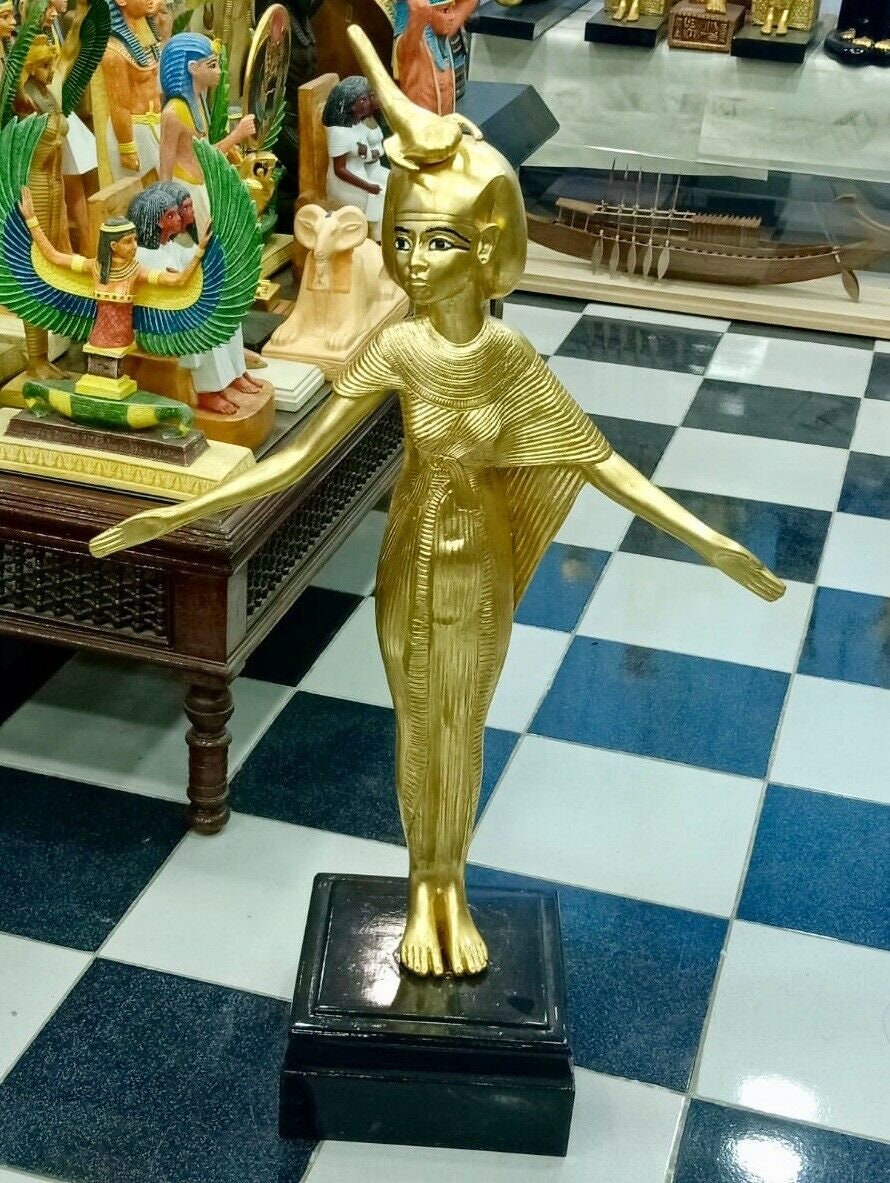 Egyptian Selket X-large Resin Statue Gold Black Beautiful - Etsy UK