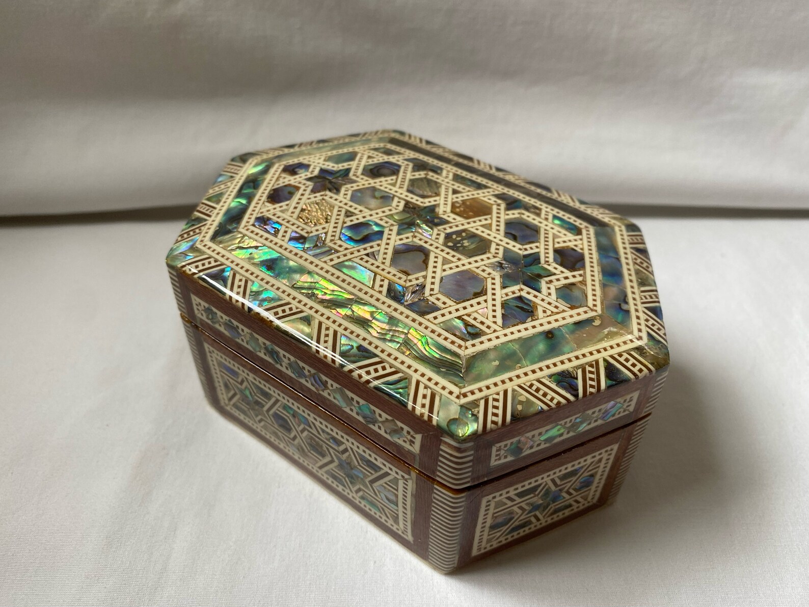 Egyptian Inlaid Paua Shell Stars Hexagonal Jewelry Box - Etsy
