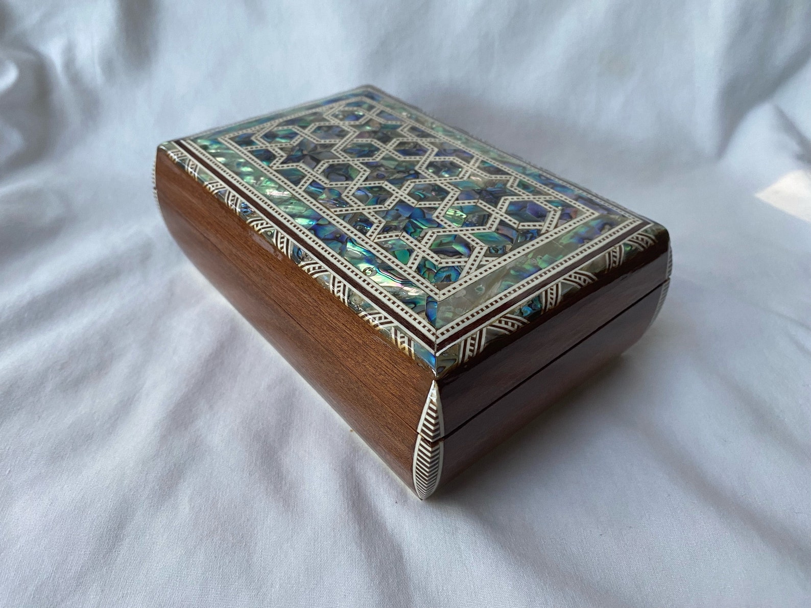 Egyptian Inlaid Paua Shell Stars High End Jewelry Box Handmade - Etsy