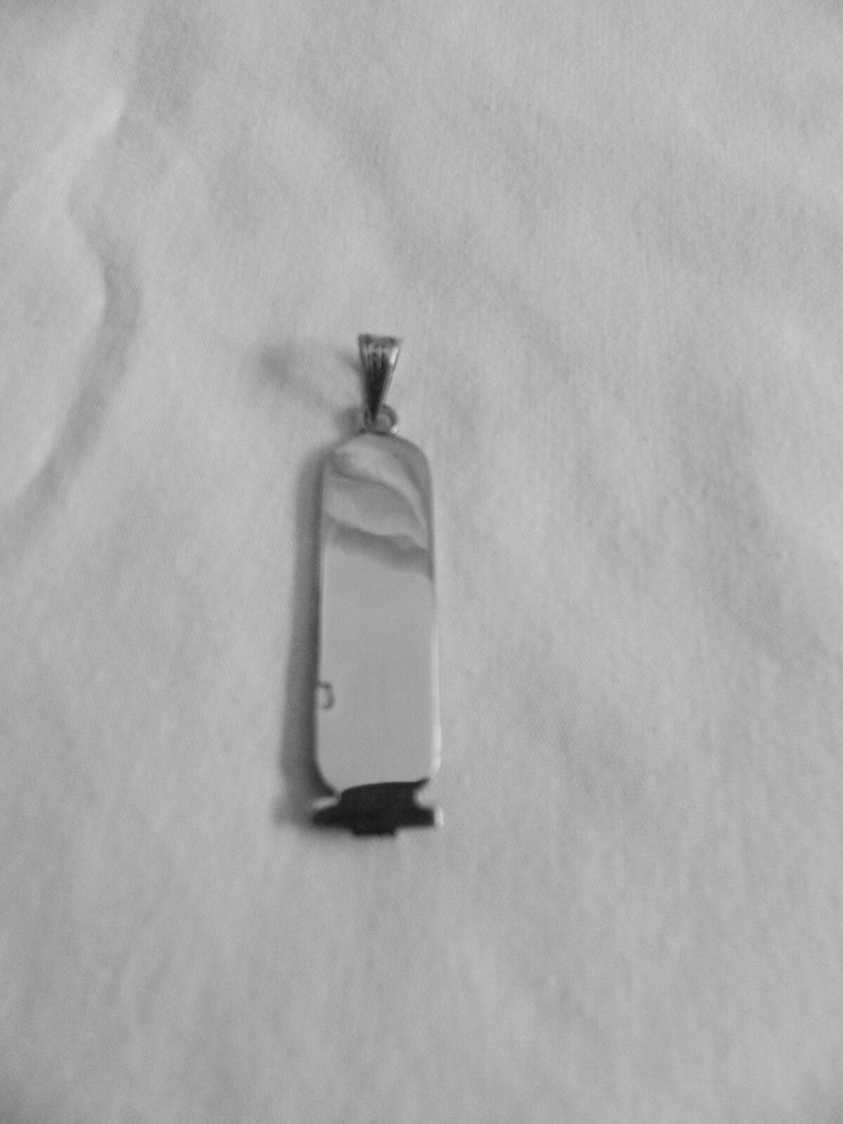 Egyptian Personalized Name Silver Solid One Sided Cartouche in ...