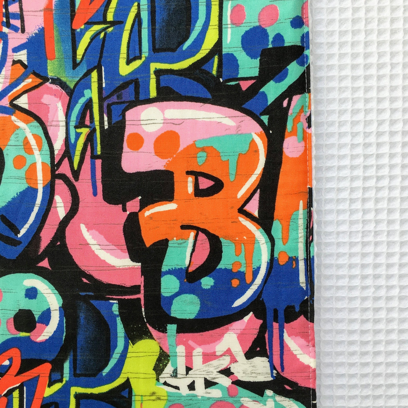 Graffiti Spray Gift Set Burp Cloths, Colorful Street Art Fabric With ...