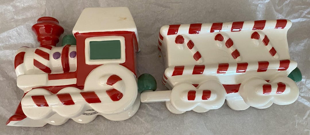 Beautiful 2 Piece Ceramic Candy Cane Design Candy Dish Set - Etsy
