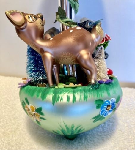 NEW Beautiful Italian Blown Glass Bambi Carousel Christmas Ornament ...