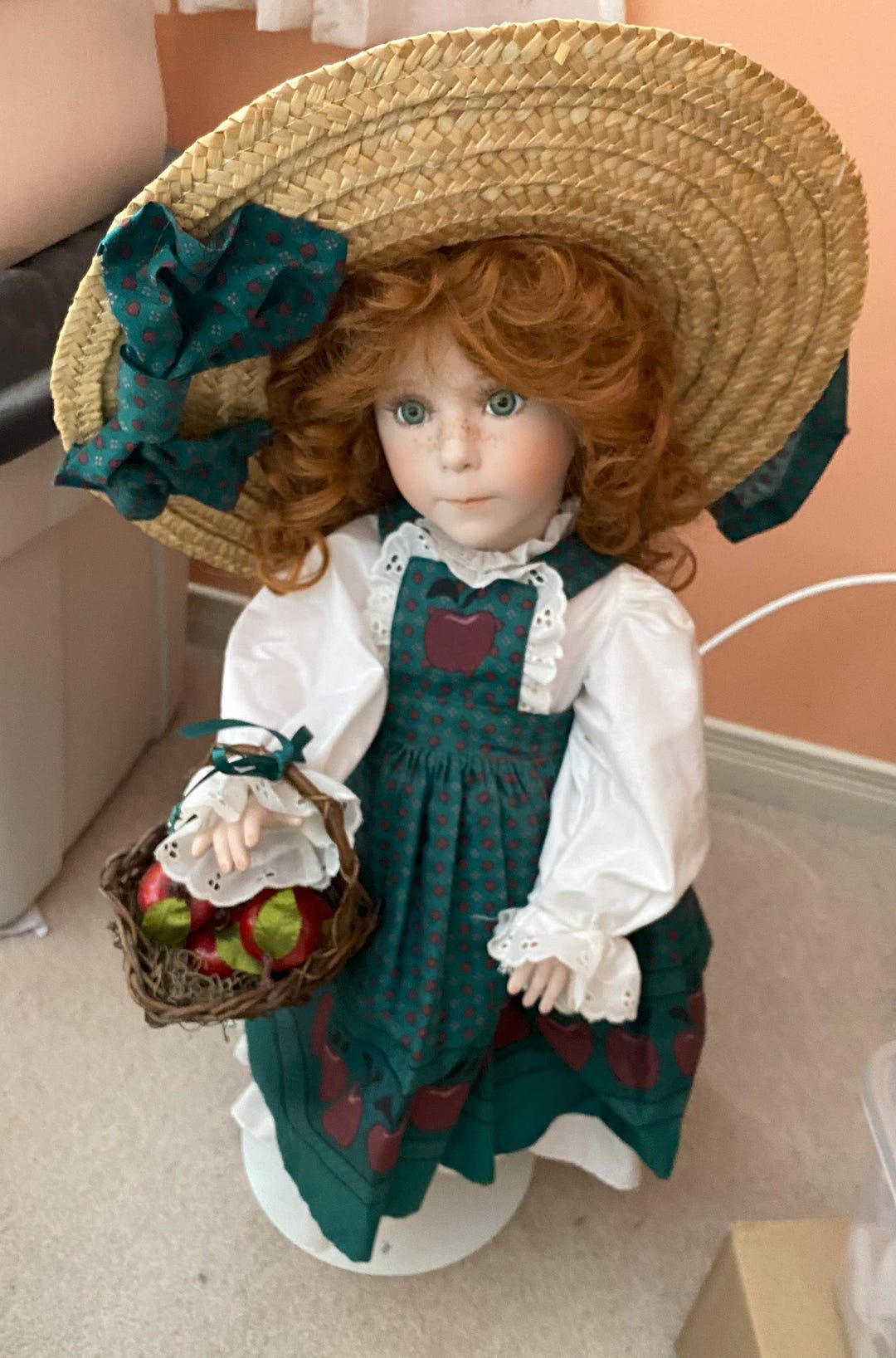 1994 apple Annie 24 Inches Full Body Porcelain Doll by Linda Rick - Etsy