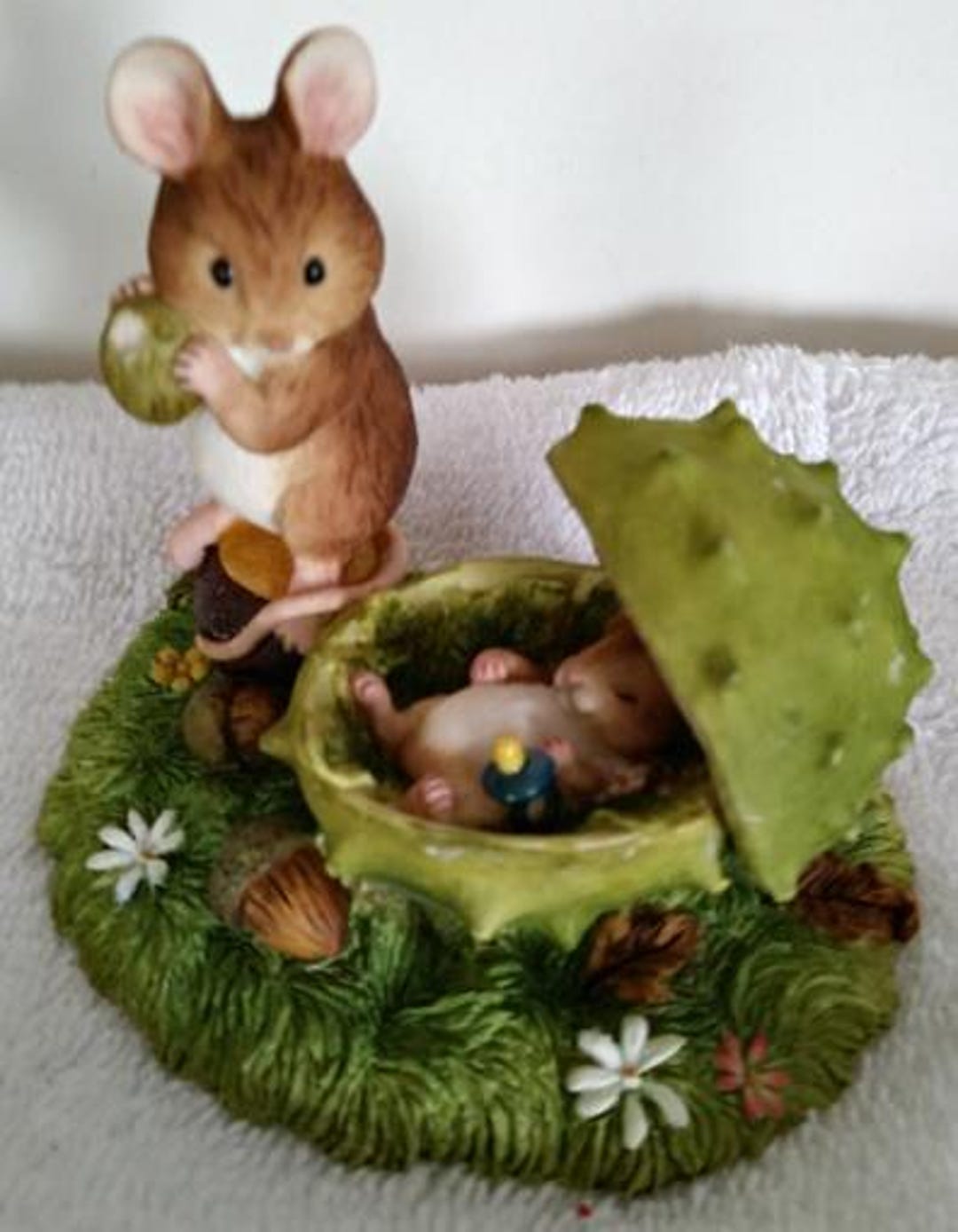2004 Border Fine Arts – Merrie Mice - Conker Cradle # A3775 - Etsy
