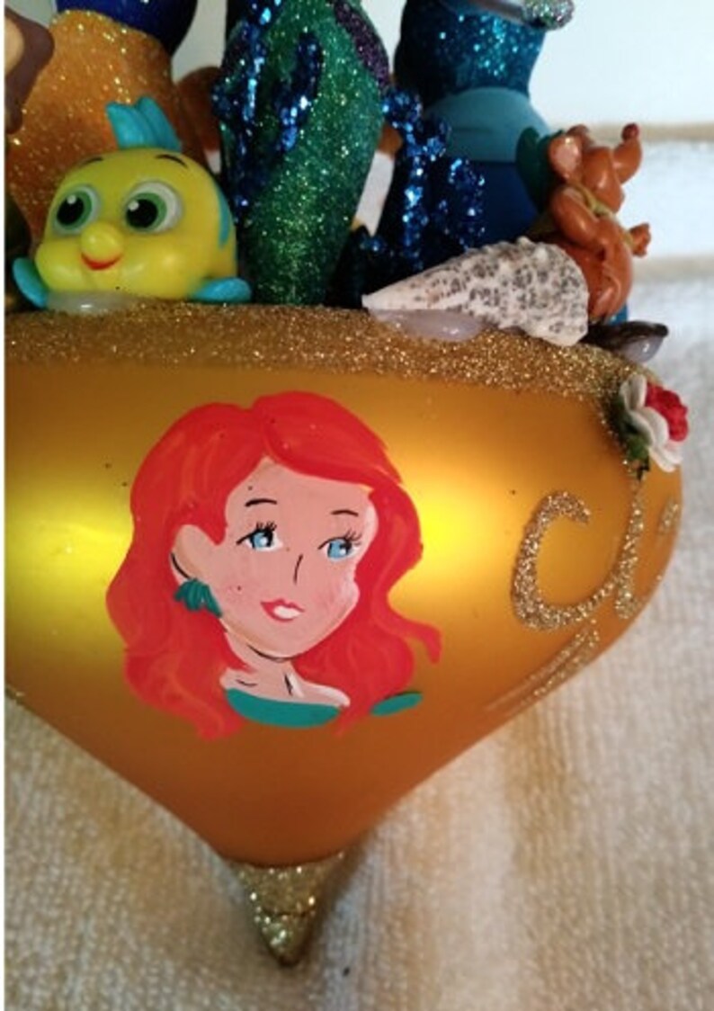 New Italian Blown Glass Disney Princess’ Carousel Christmas Ornament ...