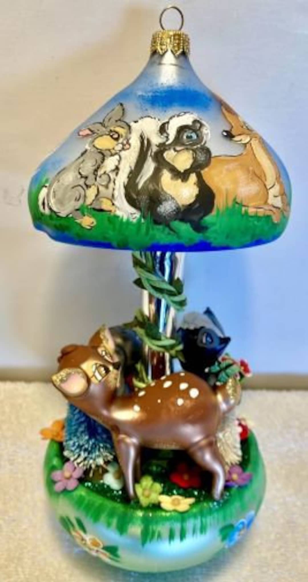 NEW Beautiful Italian Blown Glass Bambi Carousel Christmas Ornament ...