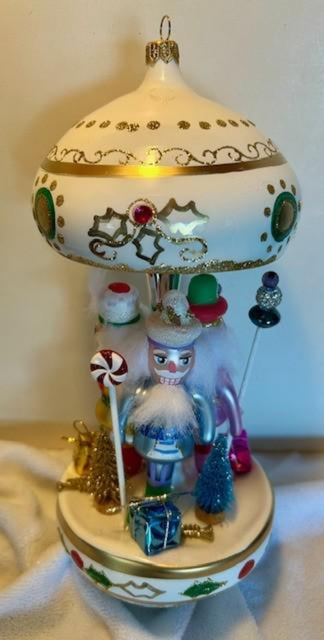 Beautiful Italian Blown Glass Nutcracker Carousel Christmas Ornament - Etsy