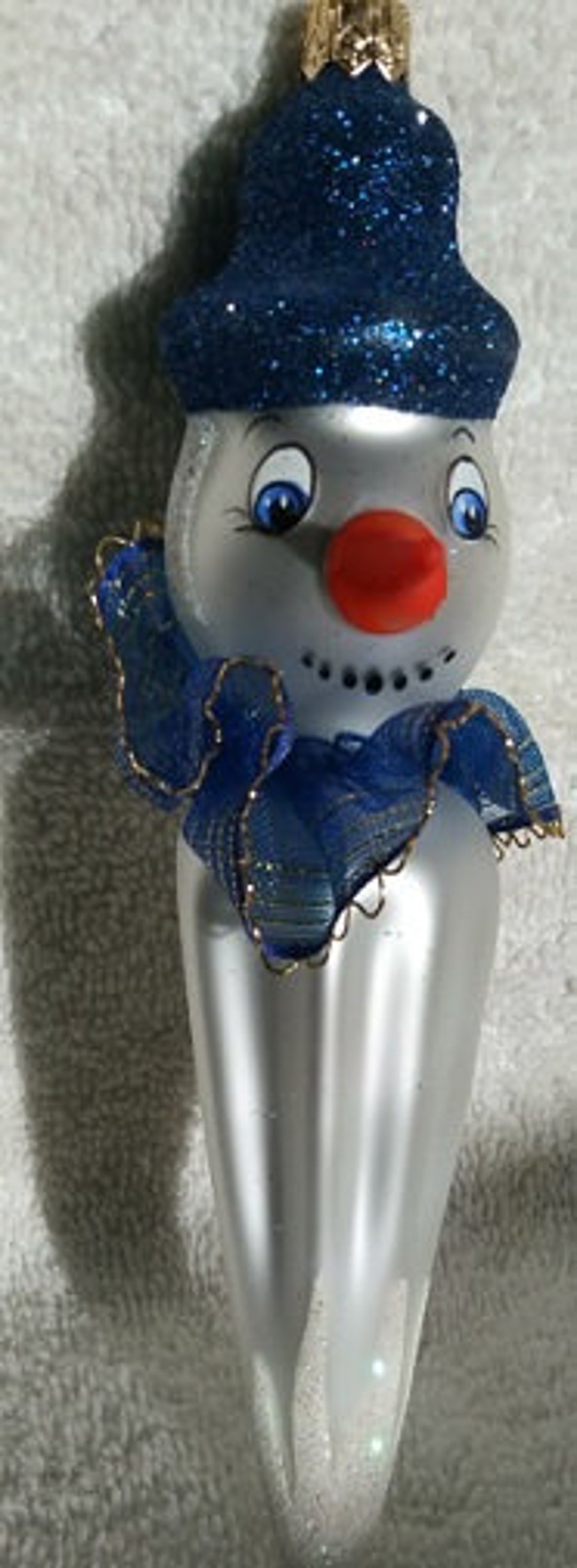 NEW Italian Blown Glass Blue Snowman Icicle Drop Christmas Ornament - Etsy