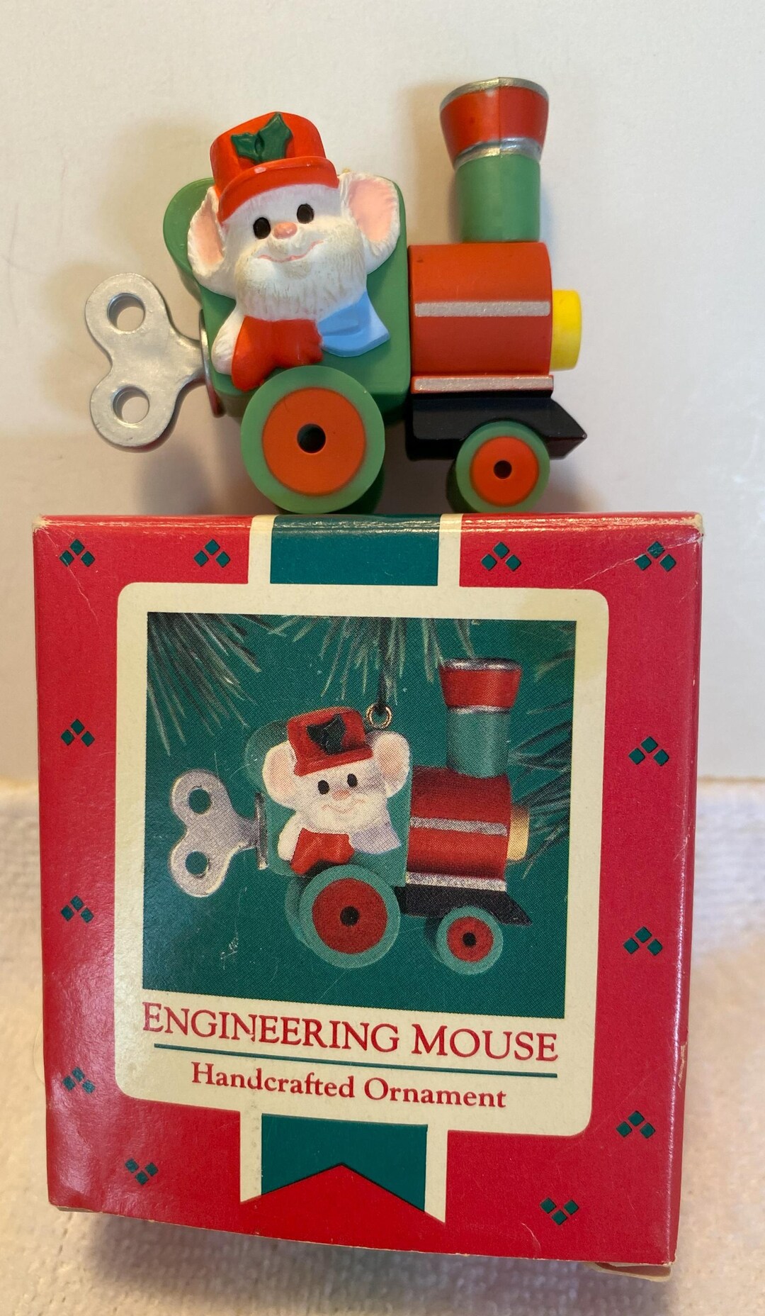 1985 Hallmark "engineering Mouse" Christmas Tree Ornament QX5212 - Etsy