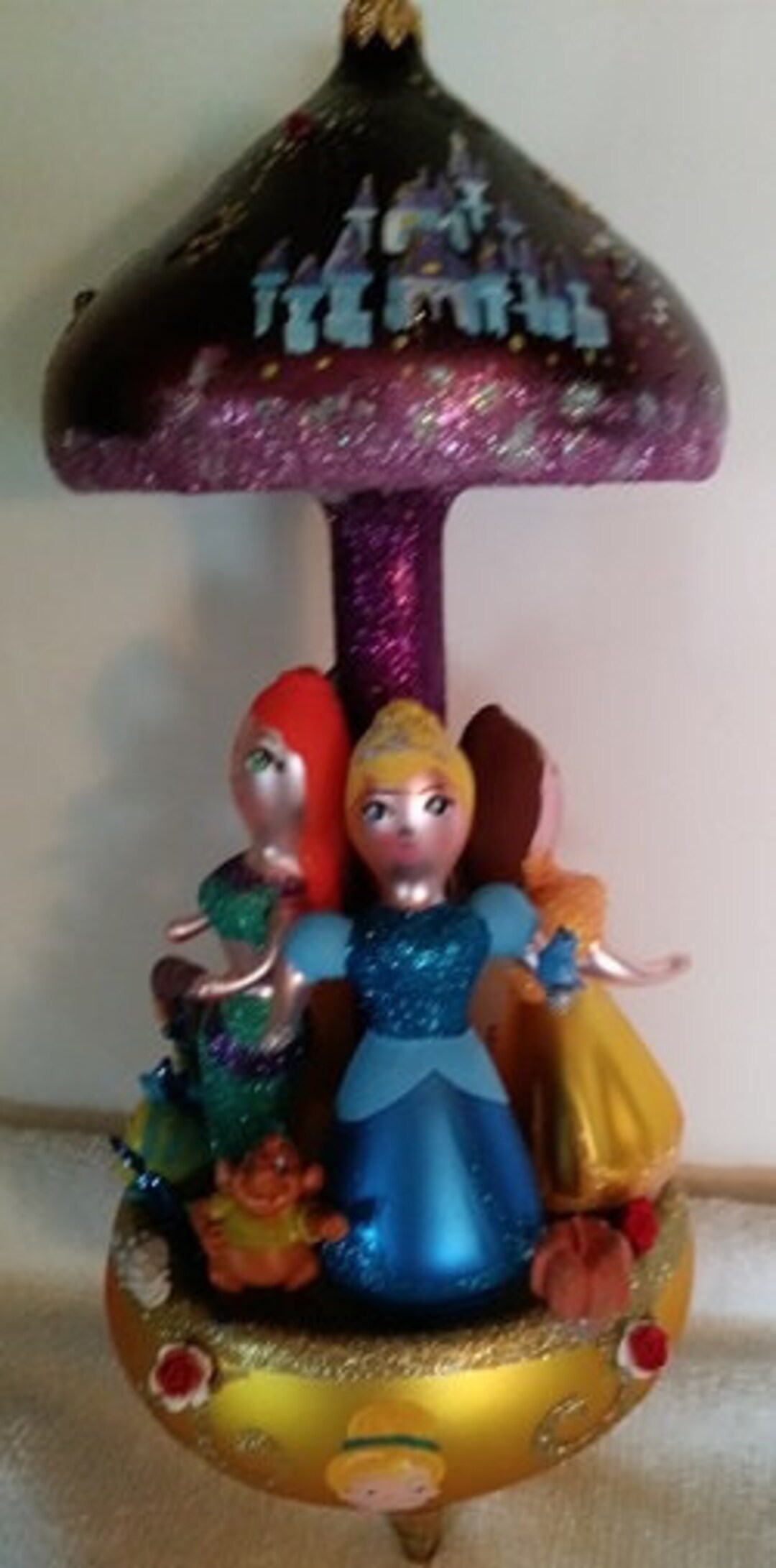 New Italian Blown Glass Disney Princess’ Carousel Christmas Ornament ...