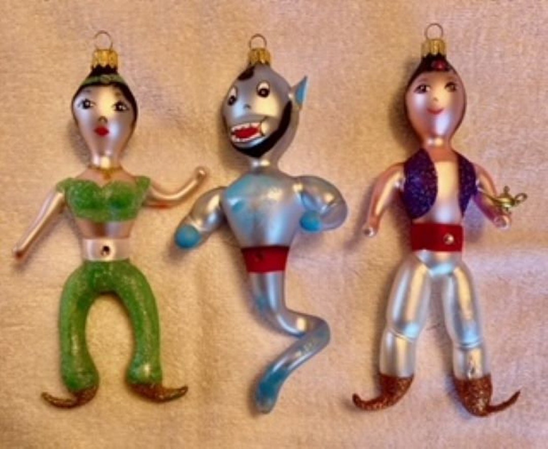 Beautiful New Italian Blown Glass Aladdin, Jasmine & Genie Disney ...