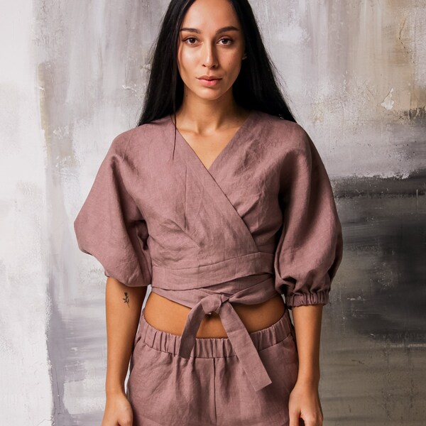 Linen Crop Top - Etsy