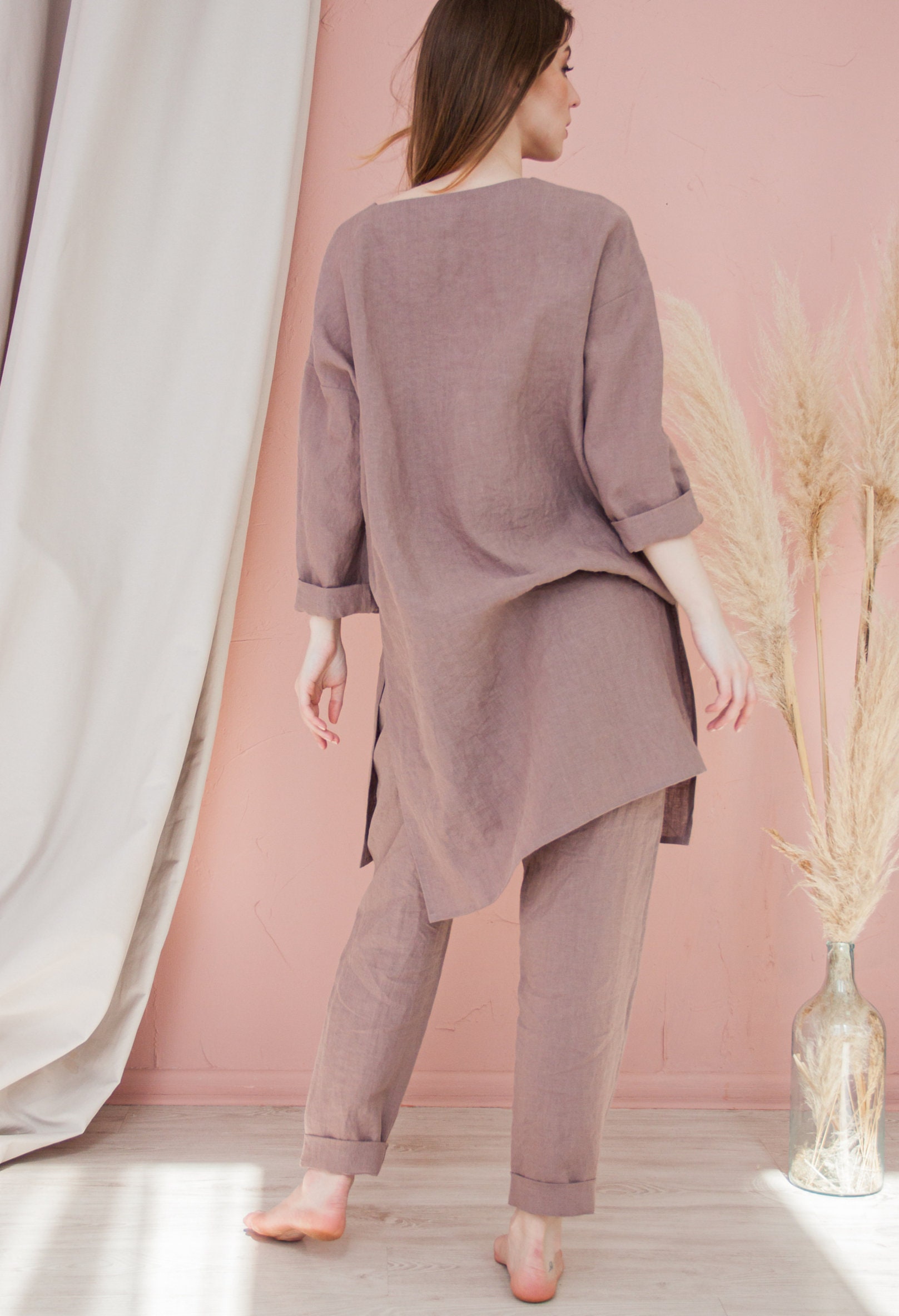 Linen Lounge Set Women, Lounge Wear for Women Summer, Linen Set Womens ...