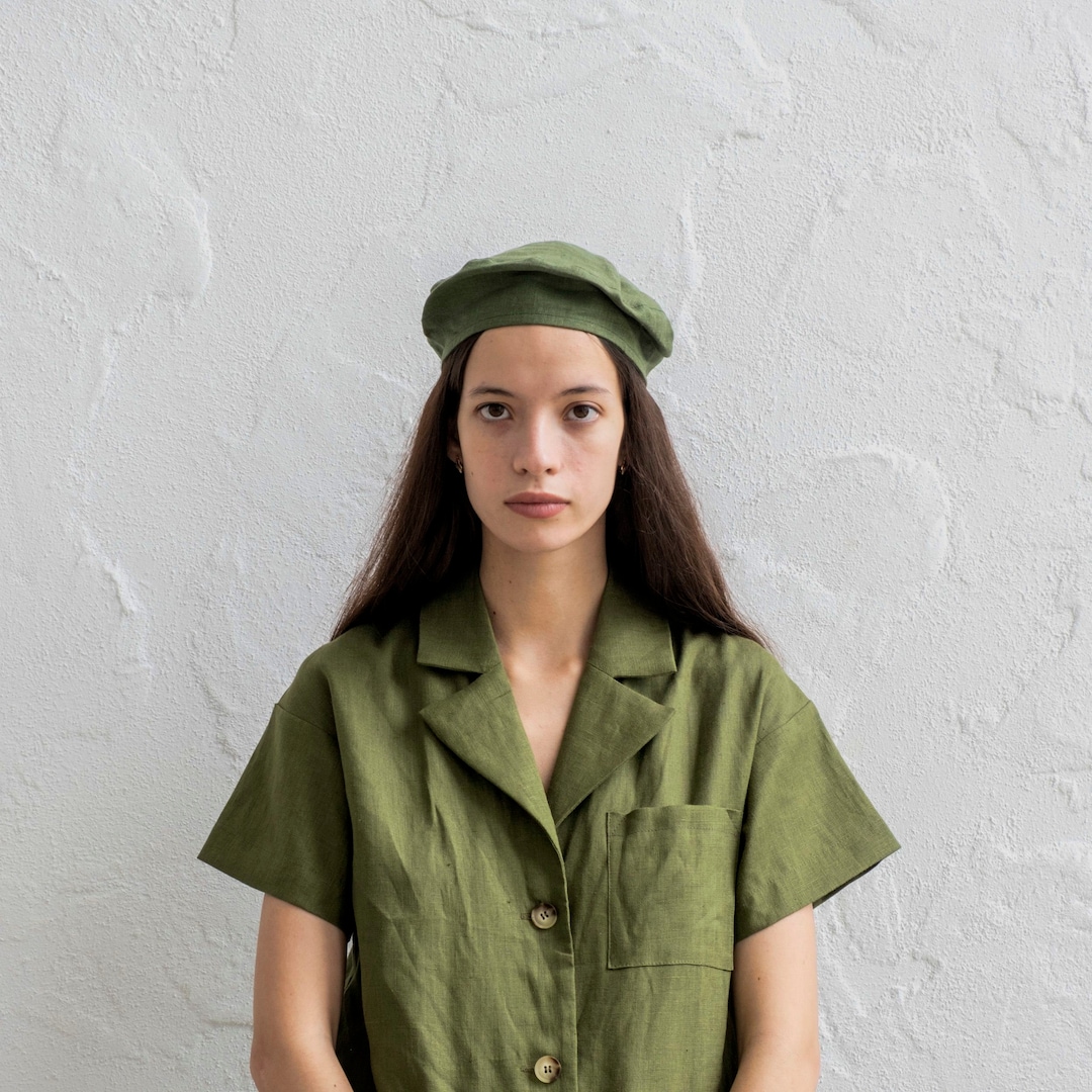 Linen Beret, Linen Hat Women, Beret for Women Lined, Beret Hats for Men ...