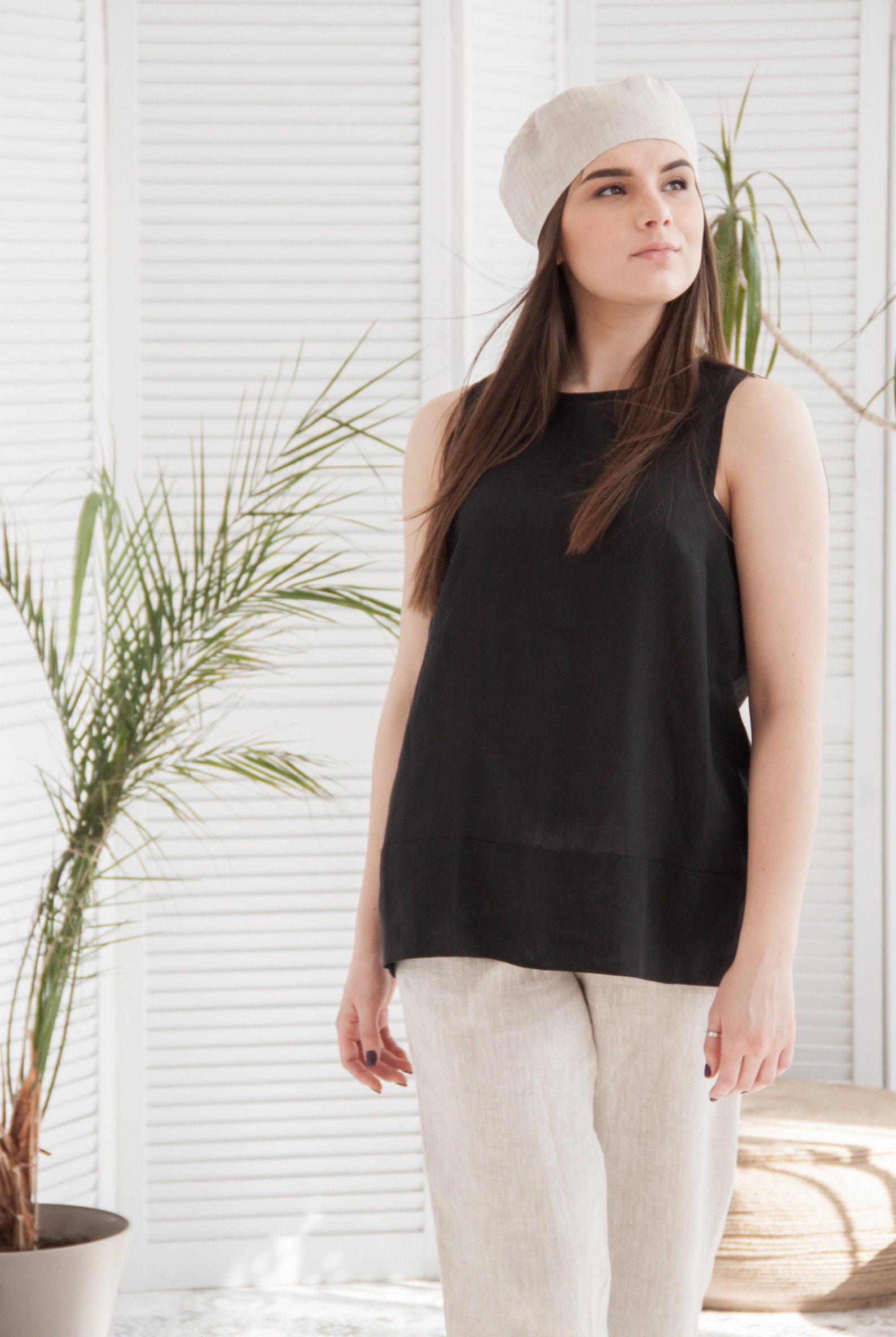 Linen Beret, Spring Hats, Oversized Beret, Adult Beret, Painter Hat ...