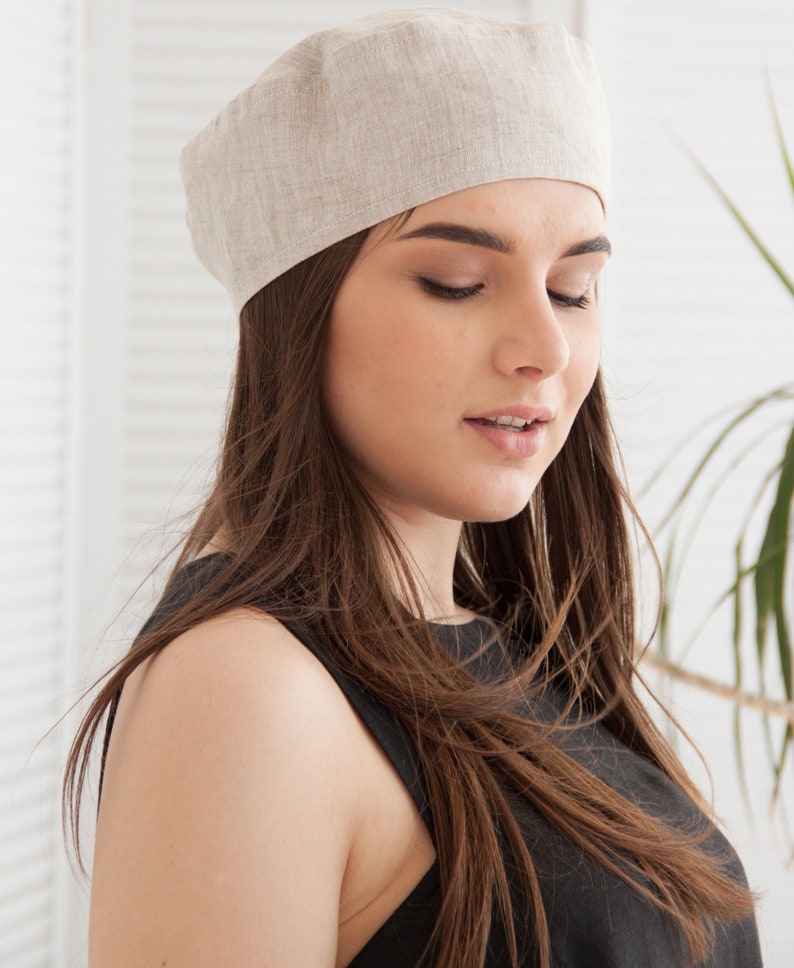 Linen Beret Hat, French Beret, Painter Hat, Beret for Women Summer, Womens Summer Beret Hat ...
