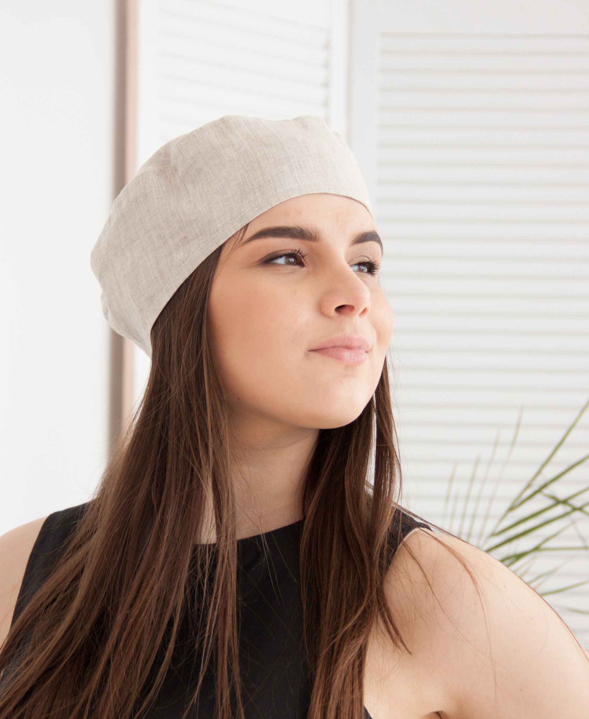 Linen Beret, Spring Hats, Oversized Beret, Adult Beret, Painter Hat ...