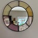 The Yellow One- Stained Glass Mirror- Pastel Shades of Yellow Pink and ...