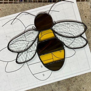 Stained Glass Pattern- Digital Download- Bee - Etsy