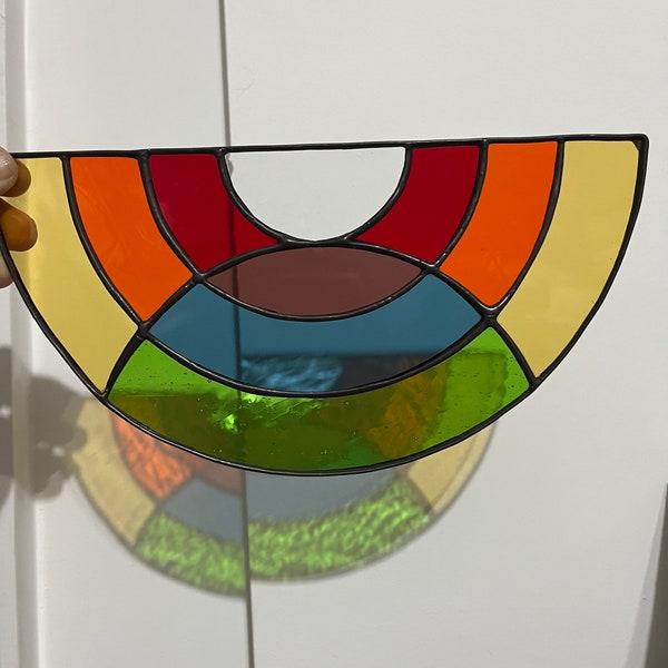 Half Circle Stained Glass - Etsy