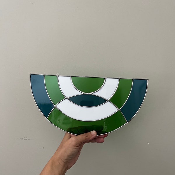 Half Circle Stained Glass Panels - Etsy