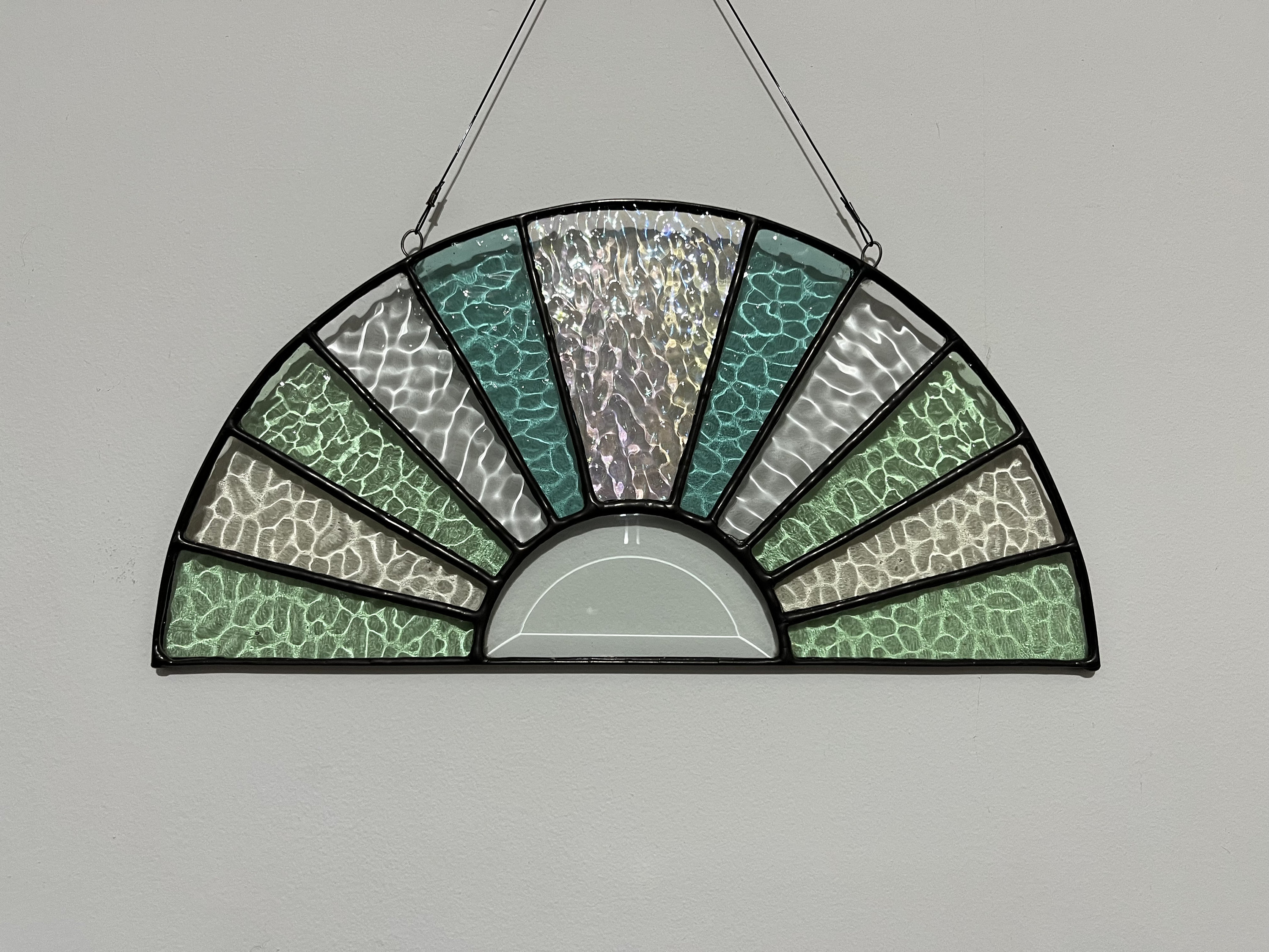 Stained Glass Pattern- Digital Download- SEMICIRCLE W BEVEL - Etsy