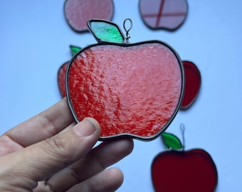 Vintage Apple Stained Glass Window Suncatcher Window Decoration Teacher ...
