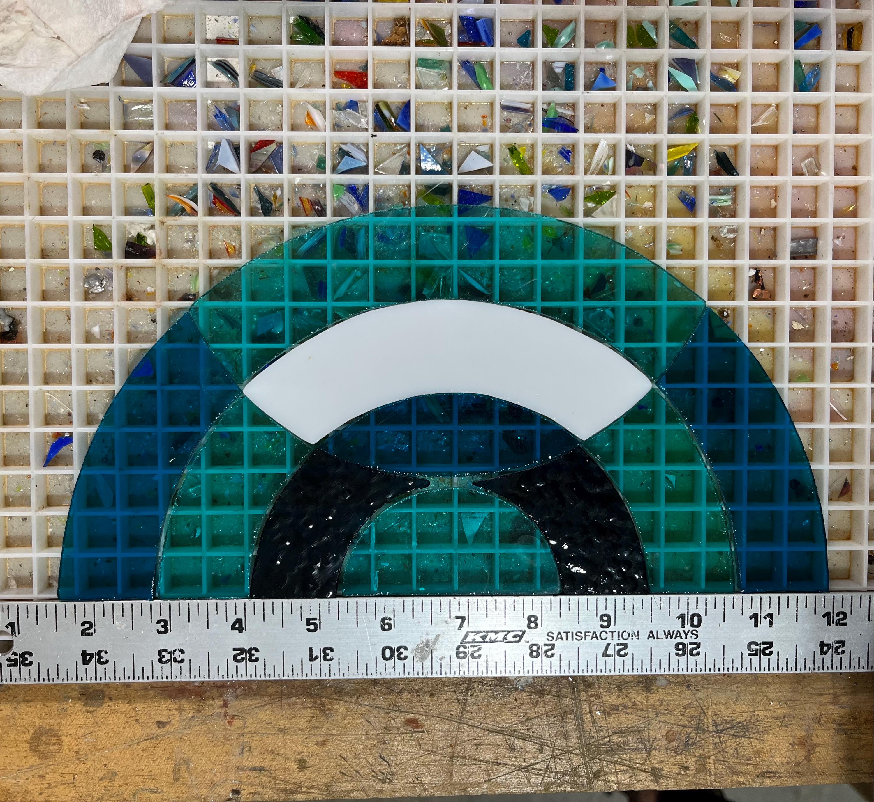 Stained Glass Pattern- Digital Download- Semicircle- Overlapping Rings ...