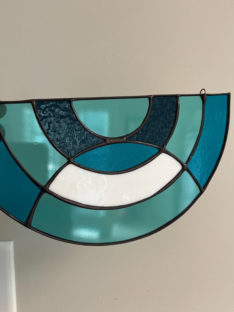 Stained Glass Pattern- Digital Download- Semicircle- Overlapping Rings ...