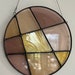 Stained Glass Round Abstract Panel Suncatcher - Etsy