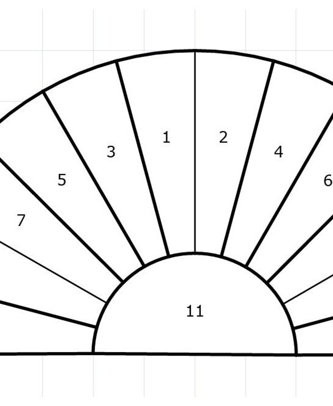 Stained Glass Pattern- Digital Download- SEMICIRCLE W BEVEL - Etsy