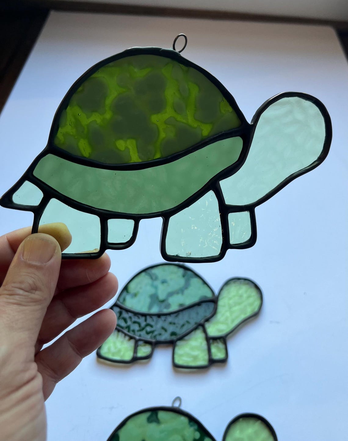 Made to Order- Stained Glass Turtle Suncatcher - Etsy