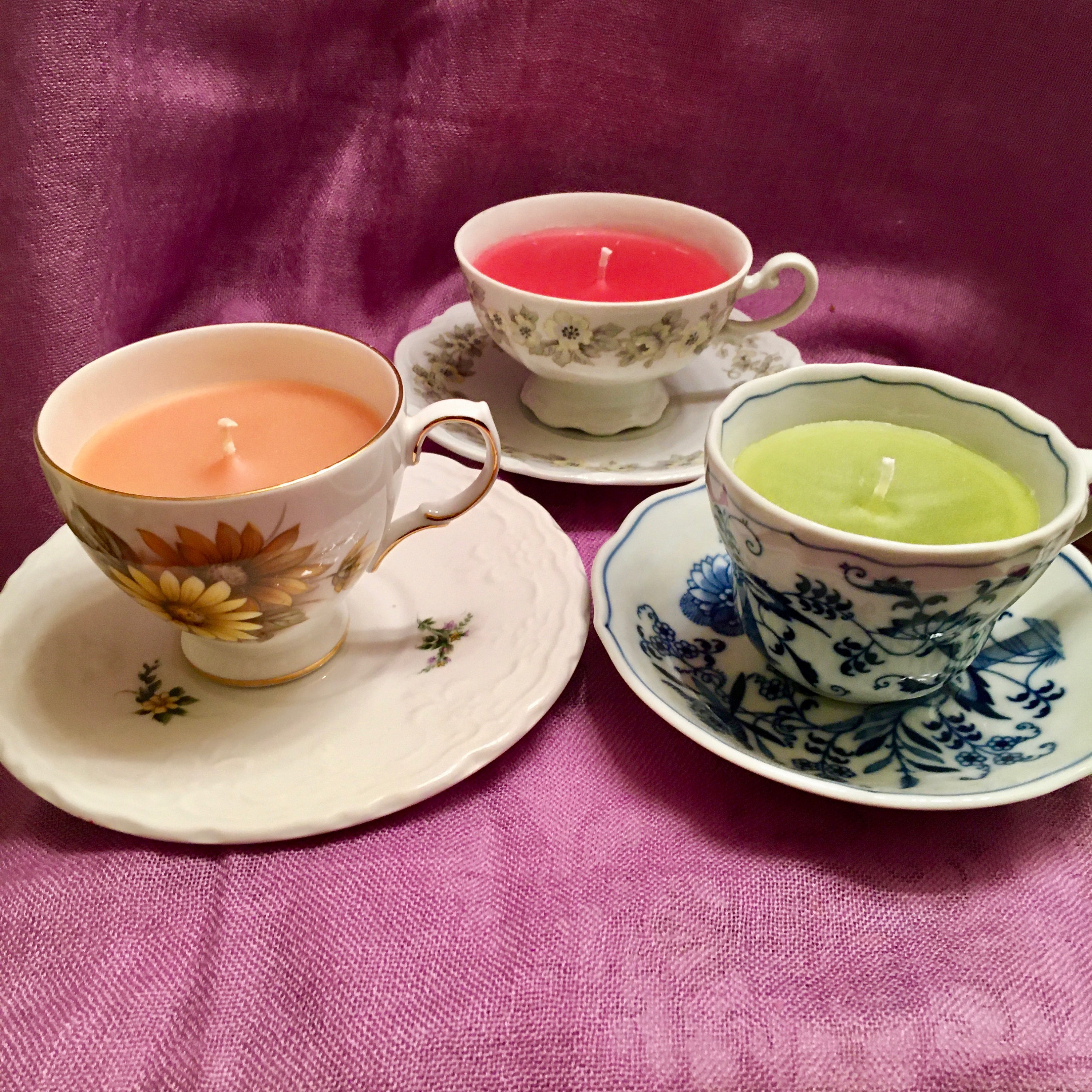 Tea Cup Candles - Etsy