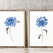 Blue Peony Prints Watercolor Peonies Peony Painting Set | Etsy