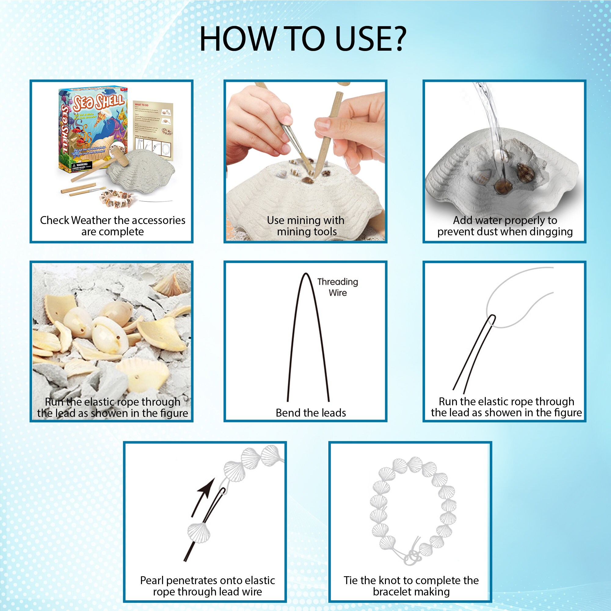 Buddy N Buddies Sea Shell Excavation Kits, Dig Out & Make Your Own ...